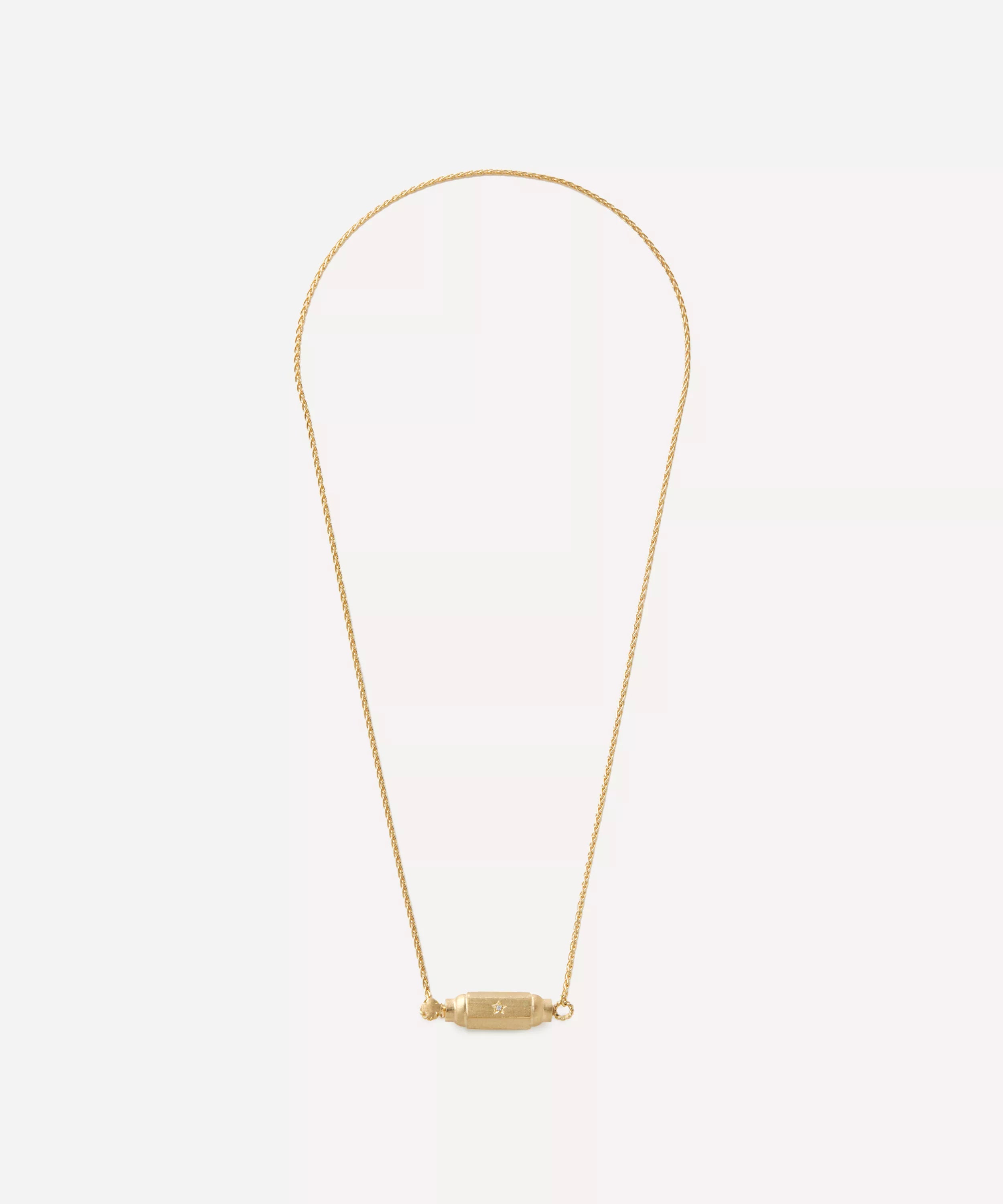 MARIE LICHTENBERG Micro Coco Diamond Locket Necklace - 18k Yg – MANE by ...